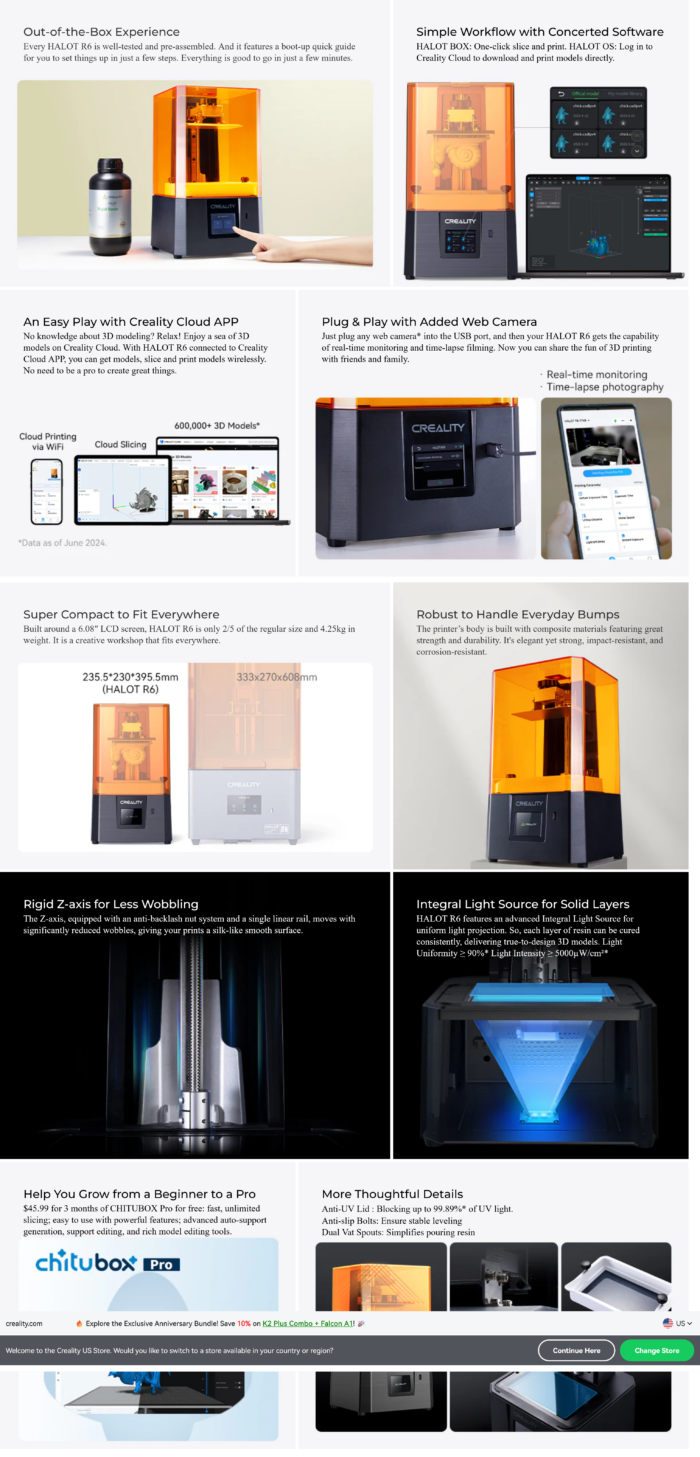 HALOT R6 2K Resin 3D Printer Egypt | CREALITY Egypt 3D Printer Store